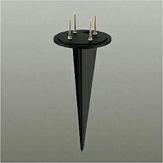 アルミダイカスト 黒塗装径φ120・高290mm・1kg【LZA90786】検索用カテゴリ370