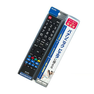 ●設定不要ですぐに使えるテレビリモコン●地上デジタルの主な機能を操作可能●ビエラリンク対応でDVDやブルーレイとの連動操作に対応●2方向のLED搭載で広角送信■動作距離：約7m(使用機器や部屋の条件により異なります)■電源：DC3V　単四形...