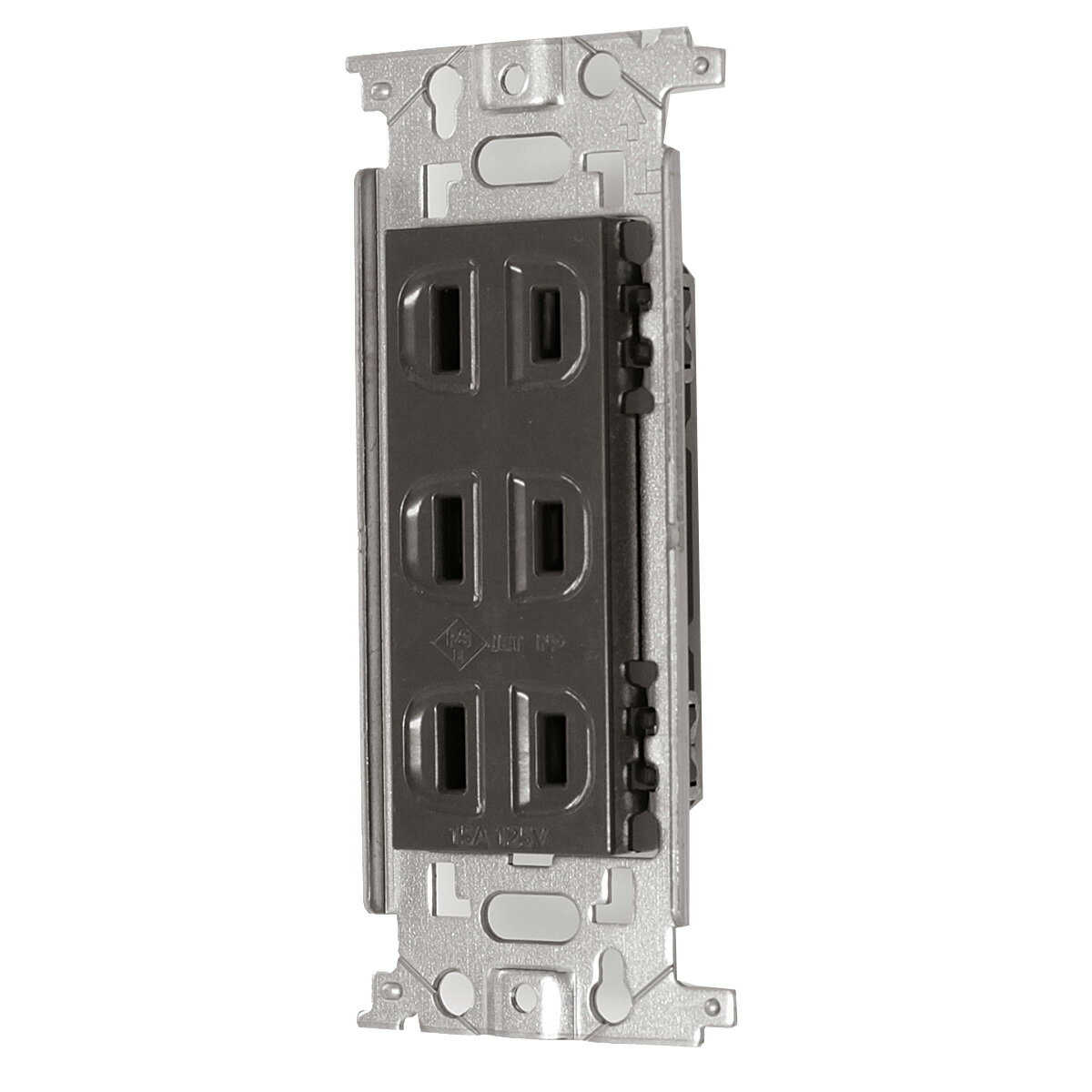 埋込トリプルコンセント15A 125V ACグレー※画像とは色が異なります電設資材につきましては、一個単位での販売ができない商品もございます。検索用カテゴリ422