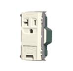 15A・20A兼用 125V AC埋込接地コンセントフラット型ワンタッチプレート・取付枠用電設資材につきましては、一個単位での販売ができない商品もございます。検索用カテゴリ422