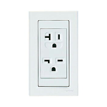 埋込100・200V併用接地コンセント15・20A兼用、単3分岐用ホワイト電設資材につきましては、一個単位での販売ができない商品もございます。検索用カテゴリ419