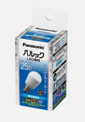 ●明るさが下方向に集まるからスポットライトやダウンライトに光色：昼光色相当口金：E17全光束：320lm色温度：6500K平均演色評価数：Ra80明るさの目安：小形電球25形相当断熱材施工器具対応密閉型器具対応屋外器具対応口金:【E17】;...