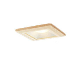LED内蔵、電源ユニット内蔵LED（電球色タイプ）1個色温度：2700K埋込穴角：□100mm埋込高：80mm器具光束：400lm電圧：100V消費電力：5.6W消費効率：71.4lm/W【木製枠】白木Ra83【適合ライトコントロール】リビ...