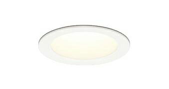 オフホワイト電球色定格光束：619lm定格消費電力：7.2WRa942700K14VA（100V）鋼カバー：樹脂（乳白）0.3kg取付可能天井厚5-25mm調光器不可LED一体型浅型傾斜取付55°可能（配光未対応）埋込穴φ100必要高806...