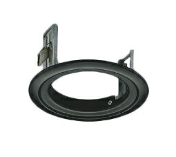 本体：鋼板・ブラック塗装●幅-φ153 出幅-4 埋込穴径-φ125 取付必要高-80mm 重-0.2kg●取付可能天井厚1〜25mm●傾斜天井に取付可能（55°まで）●適合器具枠径φ110〜118mm傾斜天井対応検索用カテゴリ485検索用...