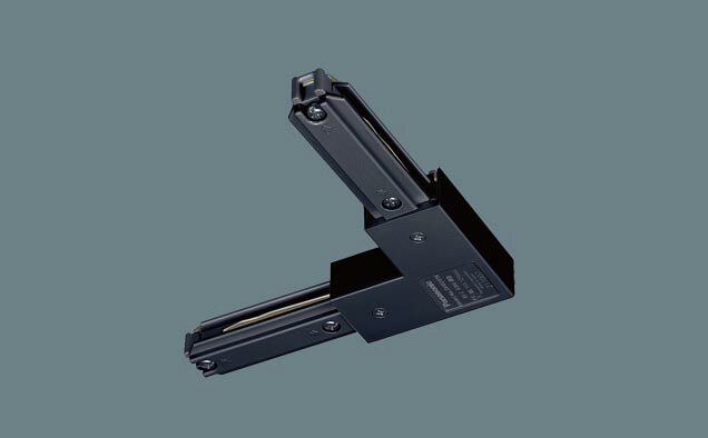 2P 15A 125V E付カラー：ブラック配線ダクトをL型に接続する場合に使用します。(フィードイン端子付)【レールジョイント】検索用カテゴリ618