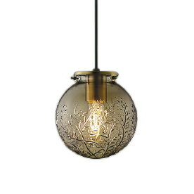 ミモザをモチーフとした素朴な草花柄の模様を施したペンダント。セードの透明感と、きらめき感のあるあかりがグリーンインテリアの合うナチュラル空間を素敵に演出します。LED(電球色)色温度：2700K演色性：Ra80消費電力：2.1W光束：200...