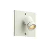 ◆ミニマルなサイズで建築に調和し、パワフルな光でナイトシーンを鮮やかに演出。LED(電球色)色温度：2700K演色性：Ra93消費電力：5.7W光束：575lm10VA（100V）本体：アルミダイカスト・サテンホワイト塗装前面パネル：アクリ...