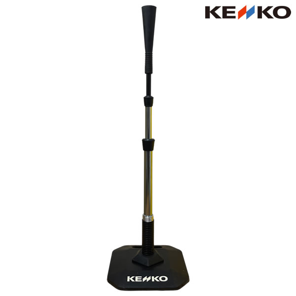 軽量・組み立て簡単なバッティングティーです。軟式、硬式、ソフトボールなどの打撃練習用に。 ■カラー ブラック ■高さ調整幅 70〜110cm ■質量 約3.3kg ■材質 スチール（管）＋ゴム（ベース） ■原産国 中国 ●スペアゴム：KBT...