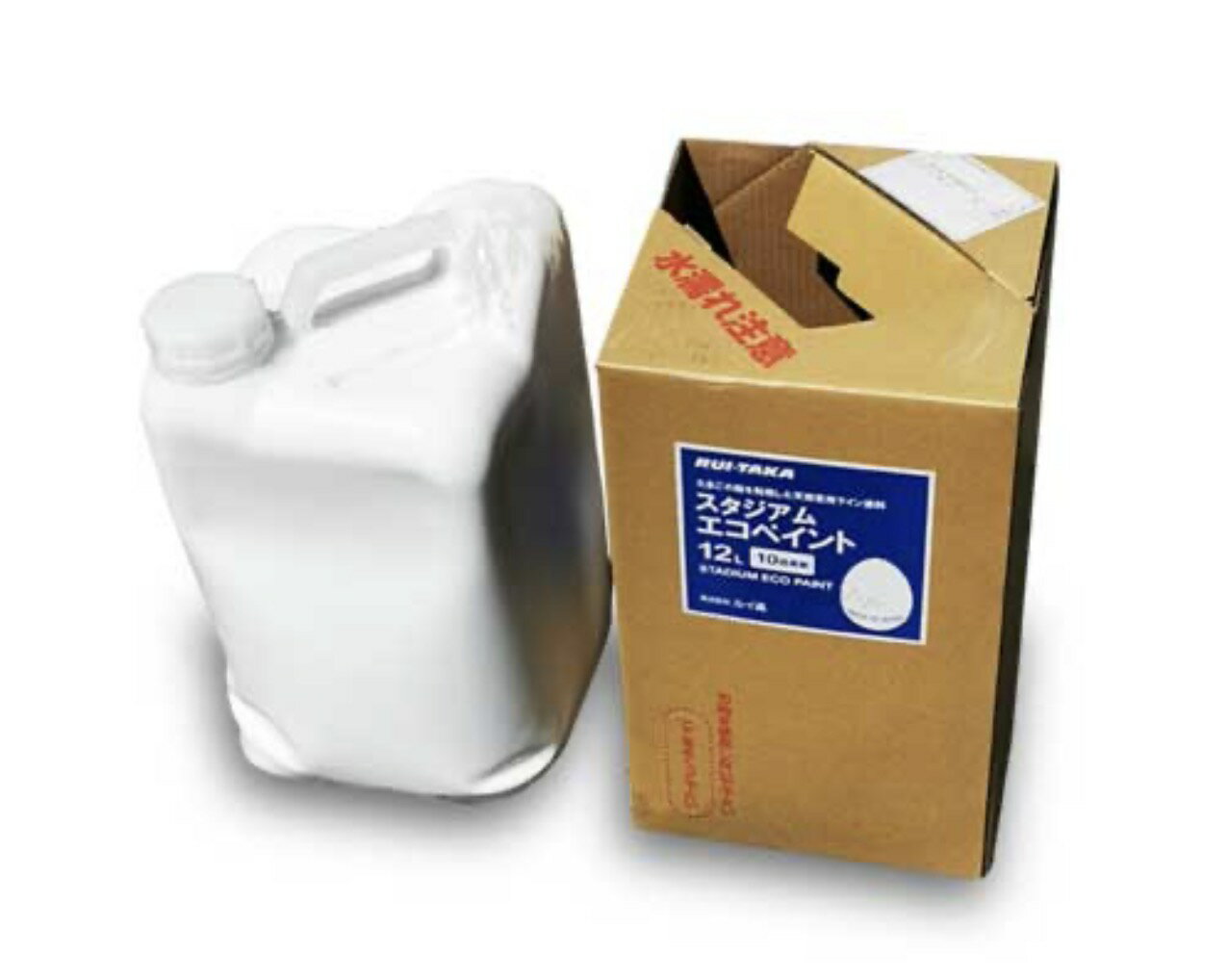 スタジアムエコペイント（白）12リットル ●水性塗料　●12ℓ入　●希釈目安 本品1：水9（10倍希釈） ※水で希釈してそのままお使いいただけます。※希釈率は、お好みのライン濃さに応じて調整して下さい。※人工芝でご使用される場合はラインが消...