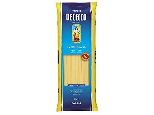 イタリア生まれの本格派 デュラム小麦セモリナ100%の乾麺パスタディチェコ No.10 フェデリーニ 1kgディチェコのフェデリーニ（No.10）は、イタリア産デュラム小麦のセモリナのみを原料とした本格乾麺パスタです。大容量1kgで、ご家庭...