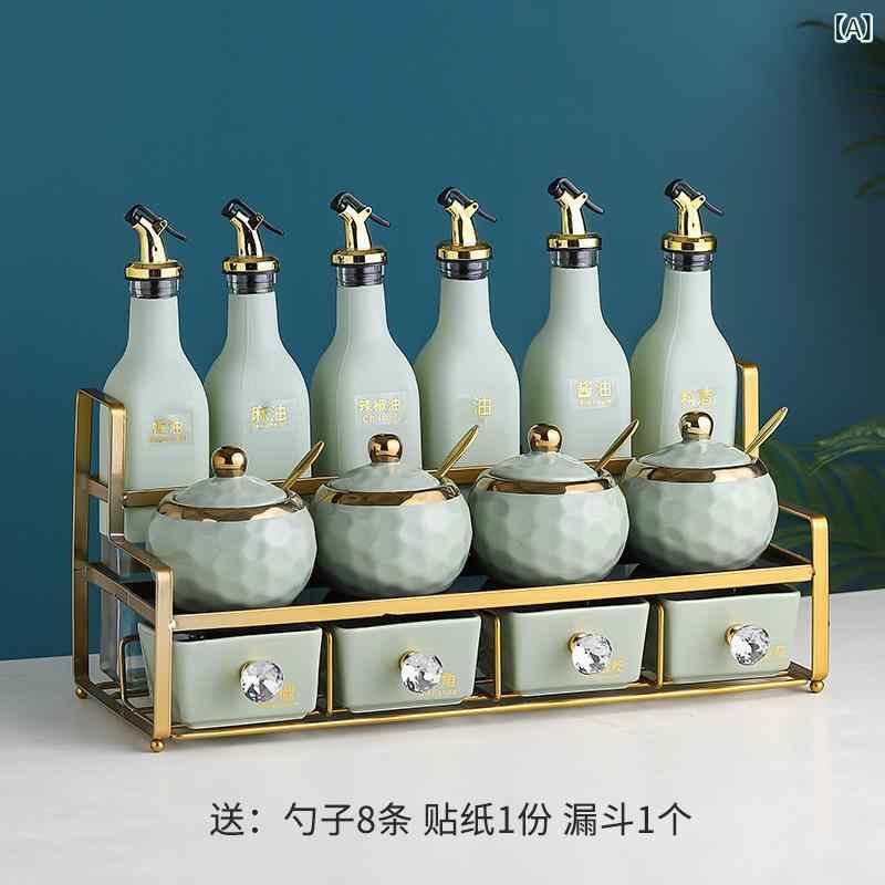 高 颜値 厨房 調味 料 箱 ガラス 調味 料 瓶 セット 家庭 用 陶磁器 調味 料 缶 油 塩 味噌汁 収納箱ブランド: シンユエ輸入するかどうか: いいえ商品番号: BO13011材料: セラミック収容可能な調味料の種類: 固形調味料...