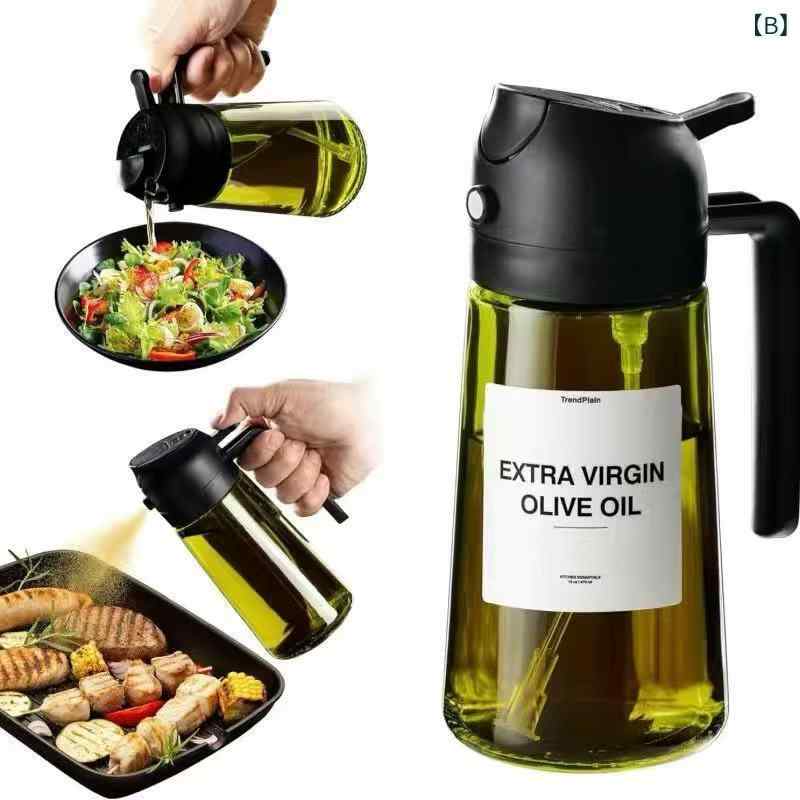 現品 手持ち 式の 噴射 壺は 一体 ガラスの 油 壺の大 容量の オリーブ油の 分配 器を 噴き出します。ブランド: シンチーインポートするかどうか: いいえ商品番号: 094材料: ガラス容量: 470ml 2本パック（色に関する備考）...