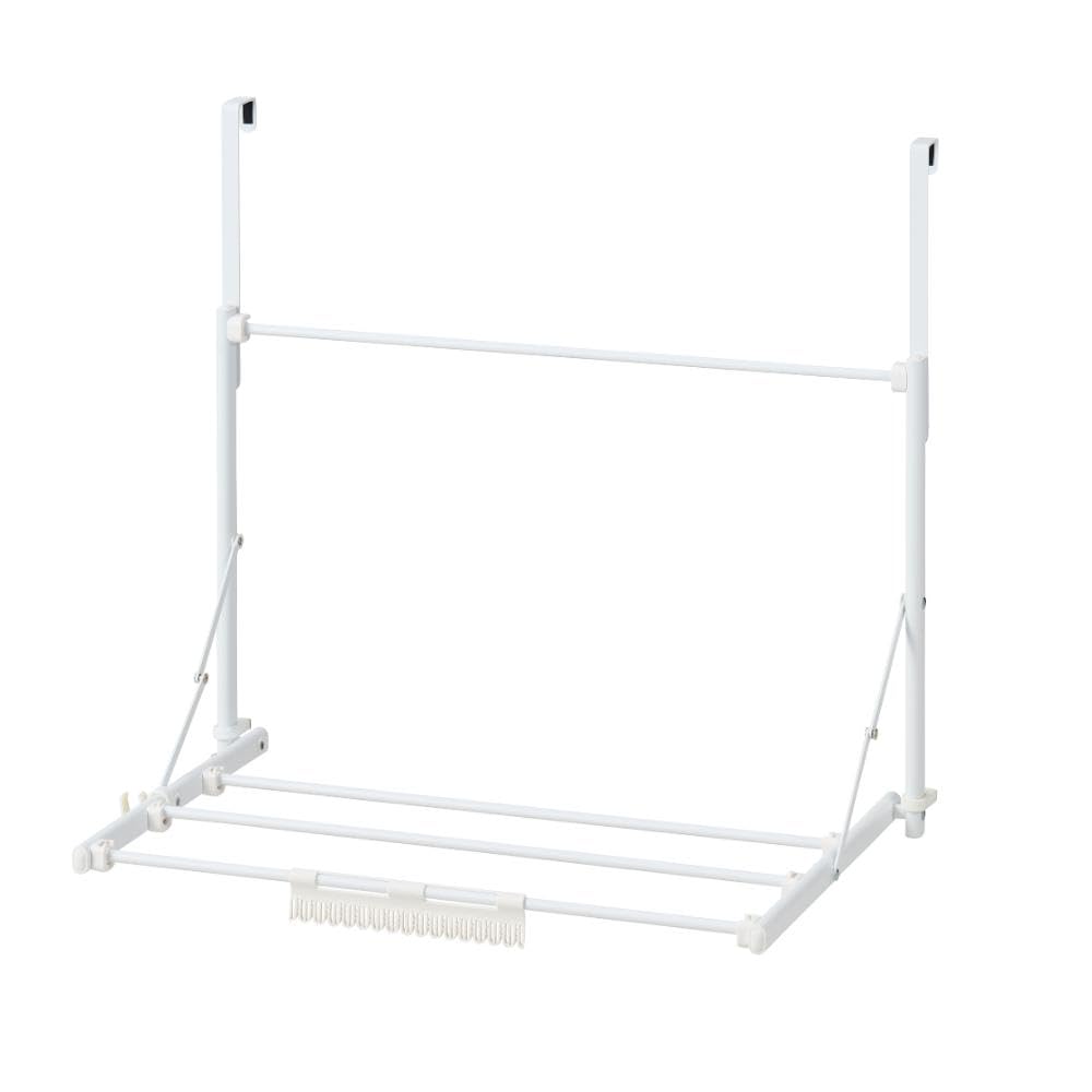• サイズ：(約)幅61×奥行37.5cm×高さ58cm(使用時)、(約)幅61×奥行4cm×高さ58cm(収納時)、重量：約0.8kg • 素材・材質：パイプ部/スチール粉体塗装パイプ、樹脂部/ABS樹脂・ポリプロピレン 、保護パーツ/シ...
