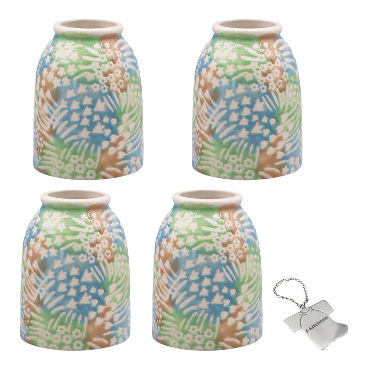 • 本体素材：セラミック • 製品サイズ：約Φ5x8.2cm • 防水加工済 • 一品一品が手作りの為、色合いやサイズ等が多少変わる場合があります。