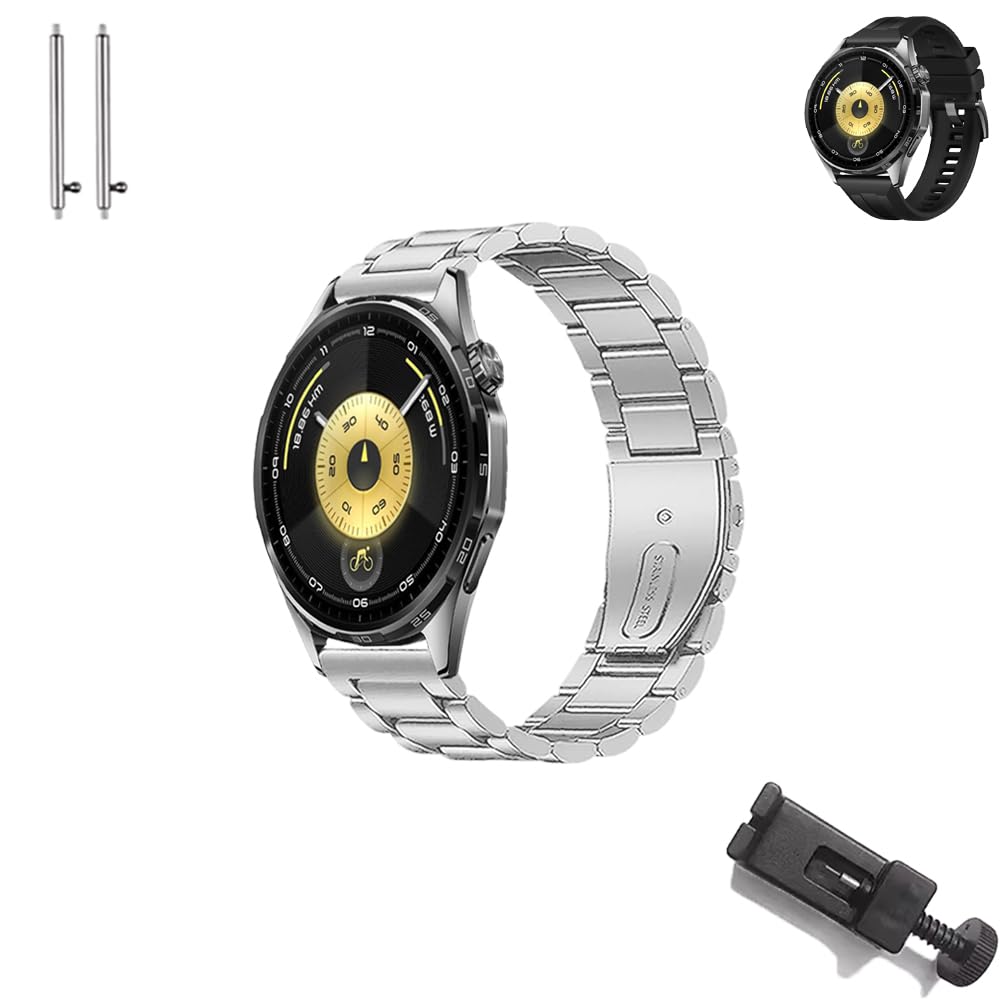 • 【対応機種】HUAWEI WATCH GT 6 46mm 1.47インチ に対応します。ご購入前によくご確認ください。 • 【優れた品質】上質なスチールを使用し、編み込みと研磨により滑らかでしっとりとした仕上がりになっています、長時間着...
