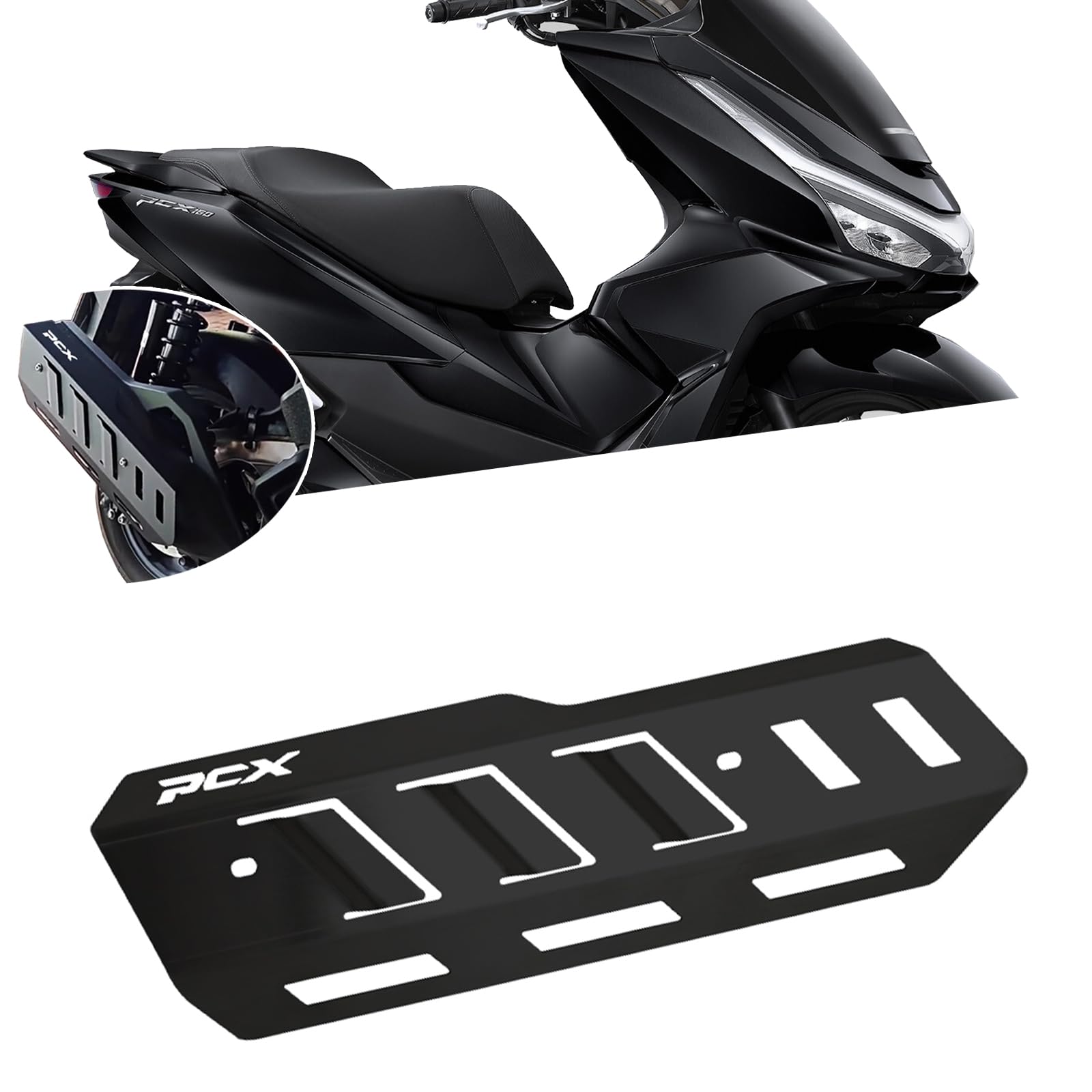 • ★状態：【新品】 PCX160 PCX 160 マフラー排気ヒートシールド 火傷防止プレート 火傷防止安全保護 耐高温 • ★素材：【厚みのあるステンレス素材】硬くて耐久性があり、防水性と防錆性に優れ、長寿命。排気ガスの固定性を高め、ス...