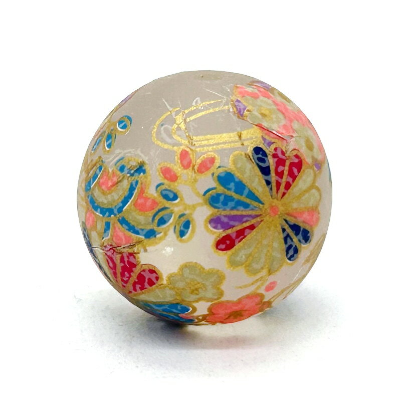 プラスチックの玉にシールを転写したものになります。 つなぎ目が見えたり、柄が途中で切れているものもございます。 ご了承ください。 日本国内で加工を行っております。 他にも色・柄がございます。ご希望の色・柄にて生産承ります。 色・柄のサンプル...