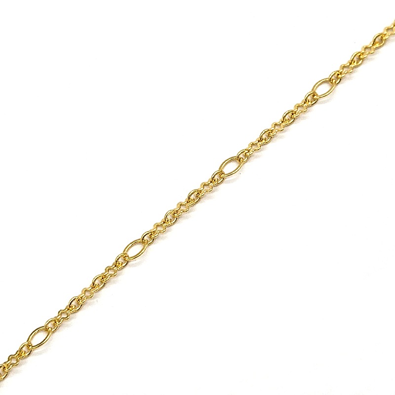 デザインチェーンです。 【サイズ】 太さ：約3mm 線径：約0.2mm チェーンはメッキ加工のため2～3営業日ほどお時間をいただきます。 在庫切れになっている商品や大口注文・ネックレス加工をご希望されるお客様はお気軽にお問い合わせください。...