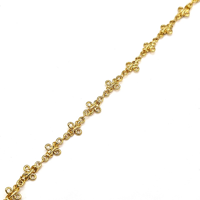 デザインチェーンです。 【サイズ】 太さ：約6mm 線径：約2mm チェーンはメッキ加工のため2～3営業日ほどお時間をいただきます。 在庫切れになっている商品や大口注文・ネックレス加工をご希望されるお客様はお気軽にお問い合わせください。 全...