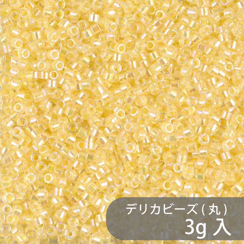 【サイズ】11/0外径：約1.6mm 穴の大きさ：約0.8mm 入数：3g(約600粒) 糸が通りやすいよう穴が大きめであり、ガラスの部分が薄く軽いビーズです。 ビーズ織り・ビーズステッチに適しています。 ※製造ロットにより、同じ品番でも多...