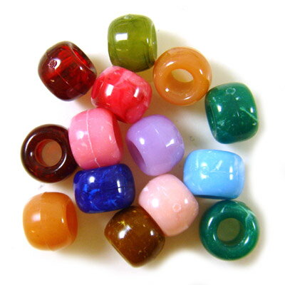 ※複数のカラーがミックスされた、アソート商品です。入っているカラーは小袋により異なります。 カラーの指定はできませんのでご了承ください。 カラー番号：5 カラー名：貴石色(Mix) 【サイズ】 長さx外径：6x9mm 内径：4mm カラフル...