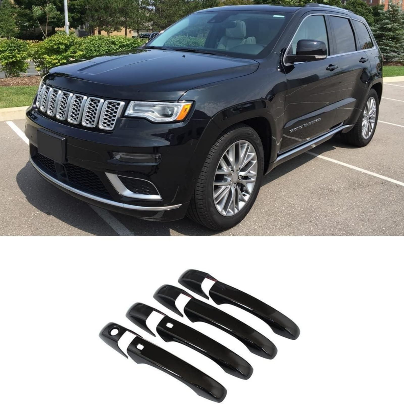 対応車種：2013-2021 ジープ Grand Cherokee ＆ 2014-2023 ダッジ Durango 用材質：品質に優れるグロッシーブラック塗装済み*4個セット高品質：ドアハンドルを守り、商品はガーニッシュパーツだけではない、...