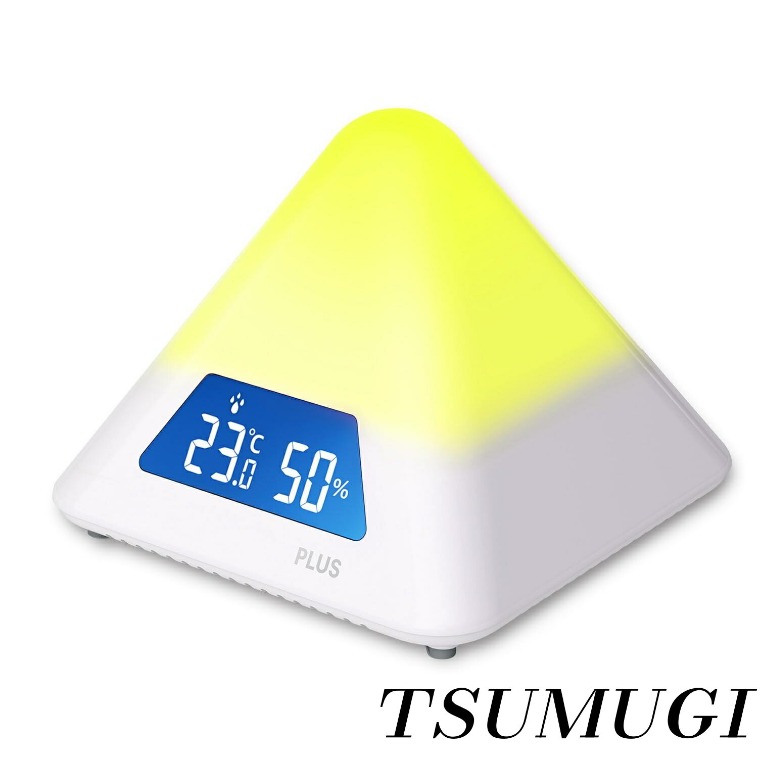 暑さ、乾燥のレベルをLEDの色で360度お知らせ。感覚に頼らない、適切な対策をサポート！【本体寸法】W107×D107×H86 mm　【質量】180g　【主な材質】PC、ABS、PMMA　【付属品】ACアダプター、取扱説明書、LED色説明ス...
