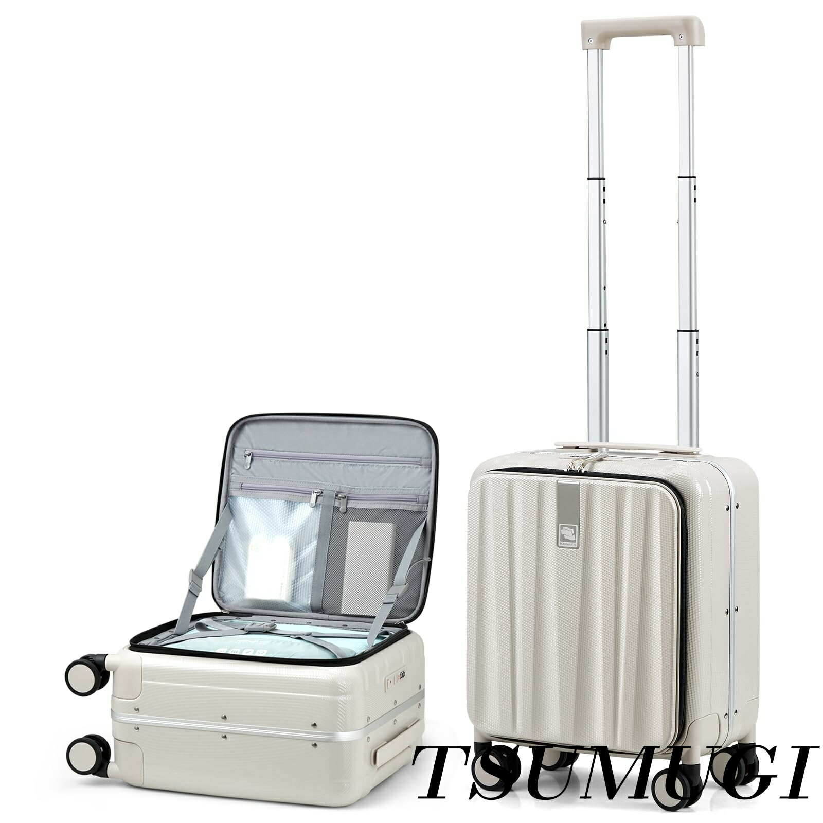 【人気のスーツケース】Hanke キャリーケースは伝統的な開閉方式のスーツケースを突破し、革新的に独特な前開き式スーツケースを設計し、片手で簡単に開閉でき、高齢者、子供、女の子は簡単に使用できる、発売後は世界中のユーザーに愛されている。【敷...