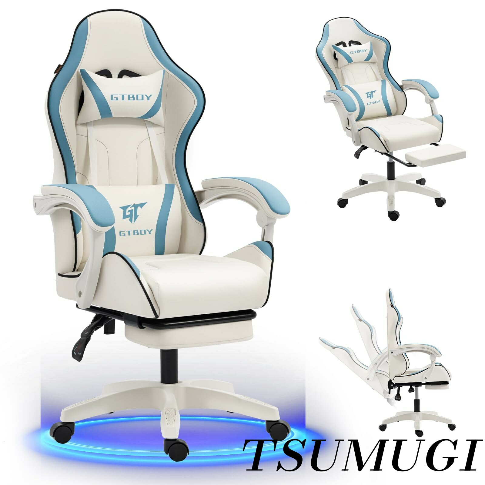 【全方位からサポート】人間工学に基づいた最適なゲーム用、事務用パソコンチェア pcチェア。メタルフレームの採用により高耐久かつ、堅牢な設計は100kgの耐荷重を誇ります。「リクライニング機能」90°から136°まで自由調整でき、自由自在に座...