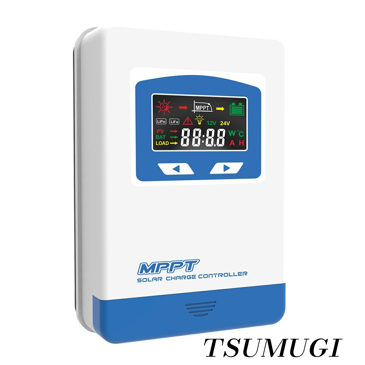 新版30A太陽光充電コントローラー：このコントローラーは12Vから24Vのバッテリーを自動認識し、革新的なMPPT技術を採用。効率監視率は最大99%に達し、温度センサーとアルミニウム合金製放熱パネルを装備。定格充電電流30A、モジュール入力...