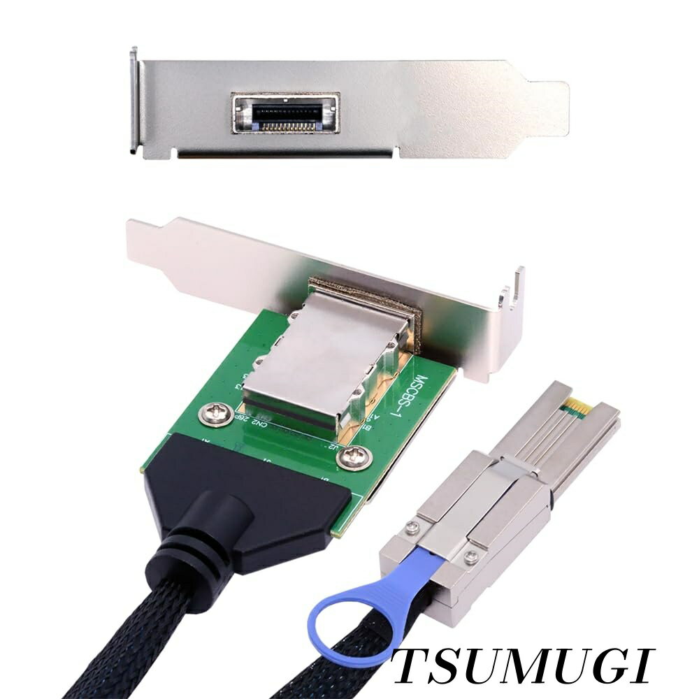 外部8088オス-メスケーブルは、ホスト側とデバイス側の両方で動作します。 薄型ブラケット付き。最大12Gb/秒のMini SASデータ転送速度、長さ50cmに対応。SFF-8088 26pin外部4チャンネルコネクタ(データのみ)、SFF...