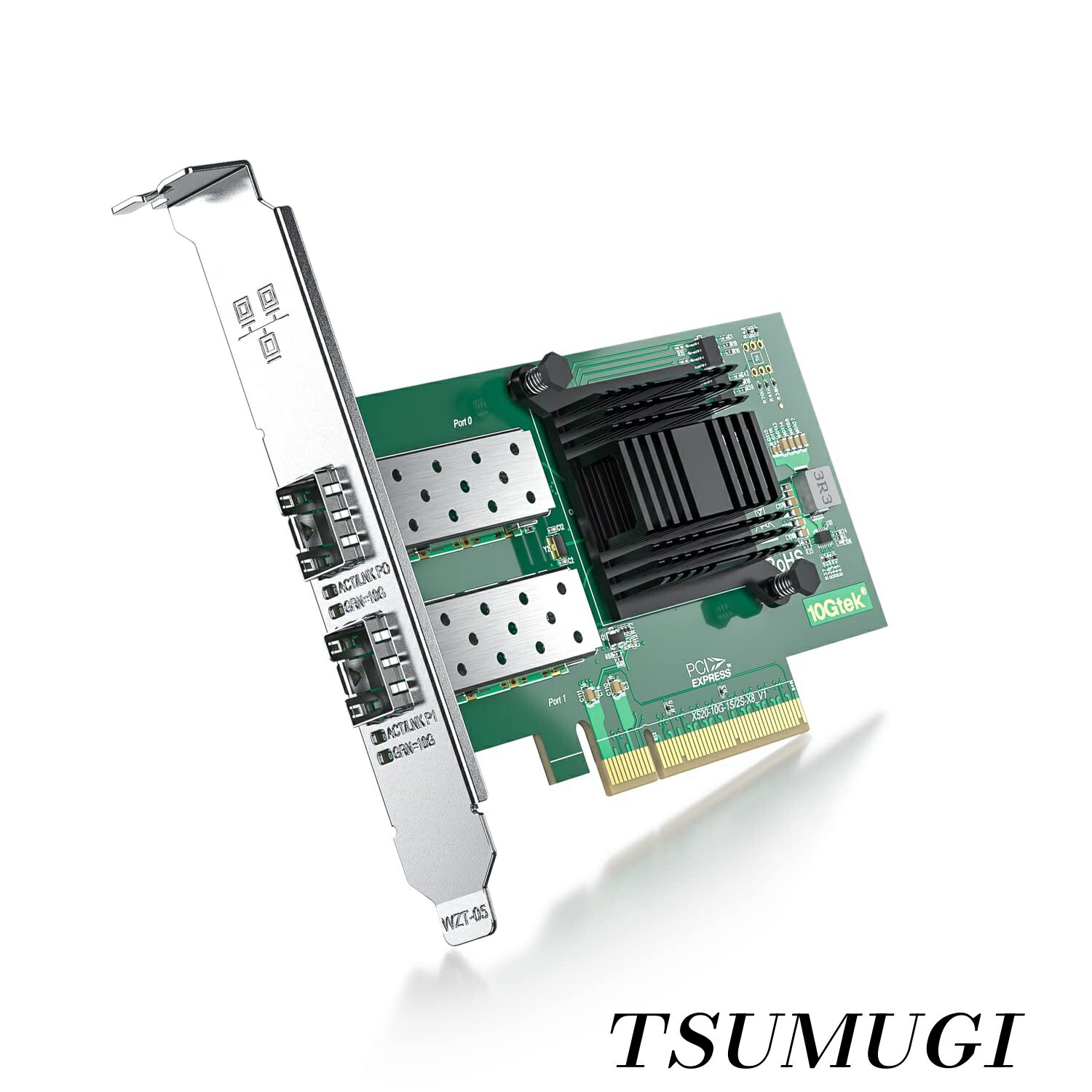 【特徴】Intel 82599ES純正ボード（チップ）搭載,I/O仮想化支持,サーバーをより安定させます。【仕様】デュアルSFP +ポートは、10Gb/s SFP +モジュールまたはSFP +ケーブルを接続できます。 速度とスロット幅5.0...