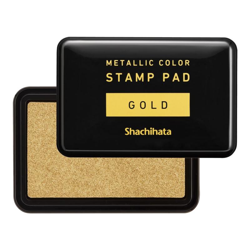 シャチハタ スタンプ台 メタリックカラー スタンプパッド ゴールド M-2-GO盤面サイズ90×55mmインキ補充可（専用補充インキ品番：SPM-15-GO）インキ種類油性顔料系特長1アシッドフリー色ゴールド