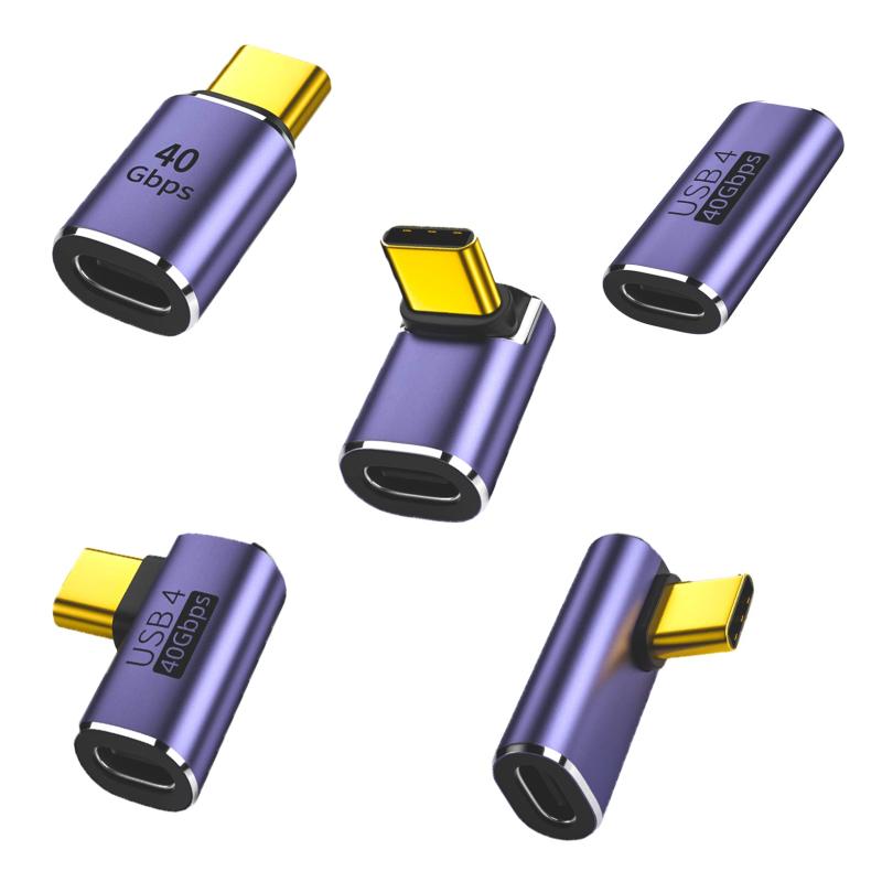 l字 usb c usb変換アダプタ USB C 変換アダプタ 40Gbps高速転送アダプタ USB4.0最大充電速度100W標準のUSB4アダプターは、40Gbpsに完全対応したUSB Cアダプターで、Thunderbolt4ケーブル用に...