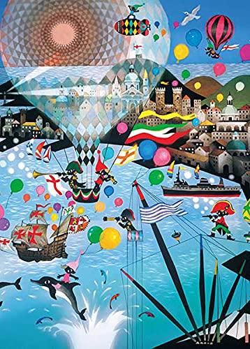 500ピース ジグソーパズル ジェノバの海 (38x53cm)光と影のシンフォニー　藤城清治の歴代の名作がジグソーパズルになりました。(c)1992 Seiji Fujishiro
