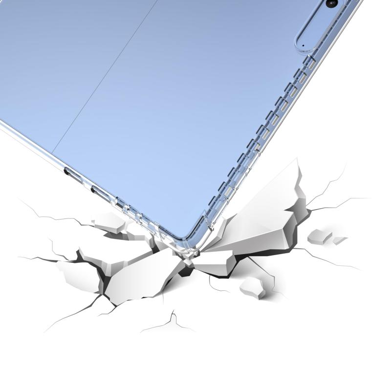 For Sface Pro 4/5/6/7ケース タブレットケース カバー13インチケースクリア 透明 四角耐衝撃 超薄型 落下防止 衝撃吸収 透明背面 TPU 薄型 スリム シリコン ソフト柔軟対応機種For Sface Pro 4/5/...