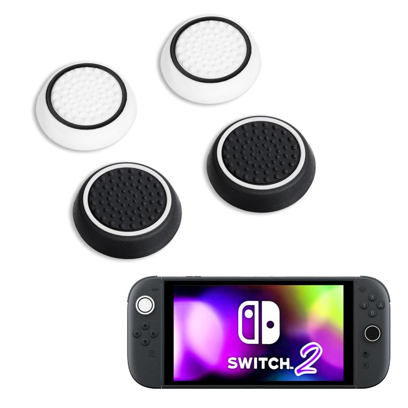 　スイッチ2ジョイコン カバー Switch2対応 Joy Con 親指グリップキャップ　スイッチ2アナログスティックカバー Switch第二世代スティックカバーシリコン コントロール キャップ クリア 対応機種 25年6月新発売機型Swi...