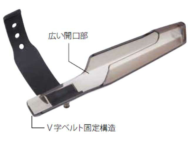 パックロッド・投げ竿・振出竿などに。　　　●サイズ：長さ96．0mm　外径23．6mm　　●装着部竿径：9．0mm-15．0mm　　●重量：10．8g　　●新・ベルト固定構造。V字固定部と強力ベルトでロッドを確実に固定。特に細径竿で威力を発...