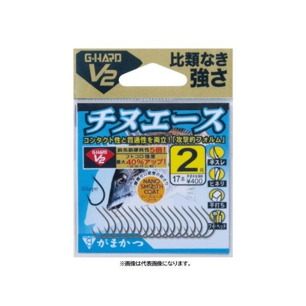 高強度・高硬度・耐摩耗性に優れた新素材「G-HARD　V2」搭載により、驚異の鈎先耐久性とフトコロ強度を備えたチヌエースは、磯や魚との度重なる接触や、鈎先が傷みやすい底を這わせる釣りにおいて鋭さが持続するのが最大の特徴。軽量で吸い込みやすい...