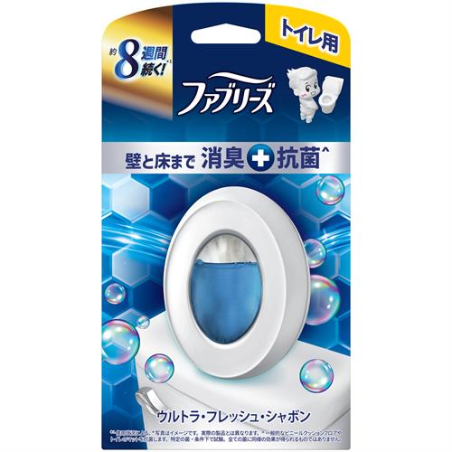 リニューアルに伴いパッケージ・内容等予告なく変更する場合がございます。予めご了承ください。 &nbsp; 商品名称 P&amp;Gジャパン ファブリーズトイレ用消臭剤プレミアムシリーズ+抗菌ウルトラフレッシュシャボン　6.3ML 内容量 6...
