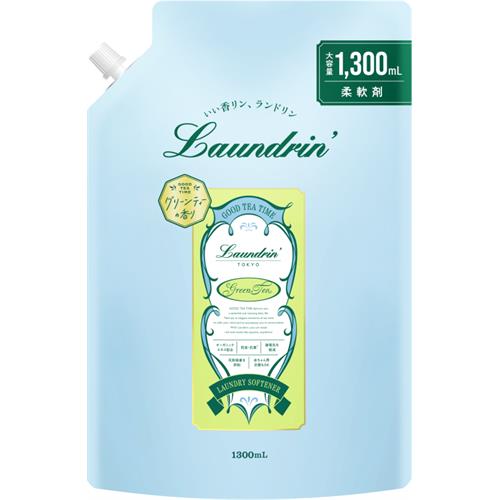 リニューアルに伴いパッケージ・内容等予告なく変更する場合がございます。予めご了承ください。 &nbsp; 商品名称 ランドリンTEA　柔軟剤　グリーンティーの香り　詰替大容量　1300mL 内容量 1300ml 特徴 ●植物生まれの柔軟成分...