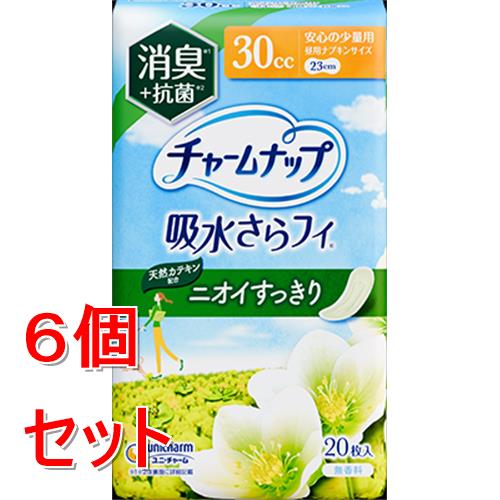 リニューアルに伴いパッケージ・内容等予告なく変更する場合がございます。予めご了承ください。 &nbsp; 商品名称 ユニ・チャーム チャームナップ安心の少量用消臭タイプ20枚 内容量 20枚&times;6 特徴 ◆消臭ポリマー（＊）配合で...