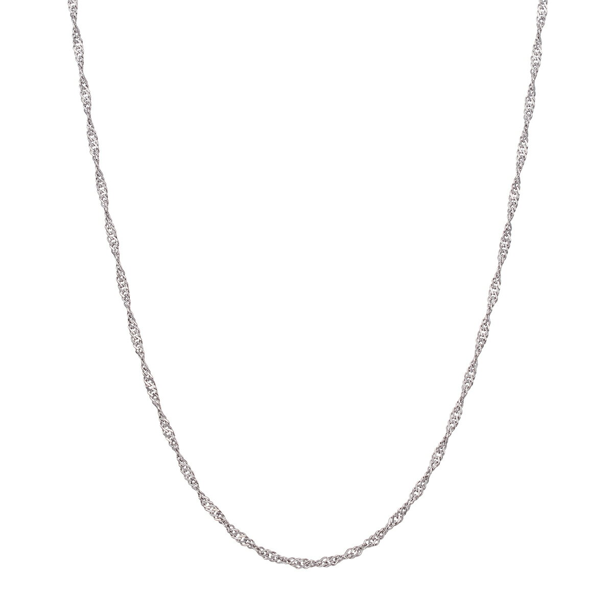 普段使いにぴったりなスクリューチェーン。プラチナのエレガントな輝きが、上品な印象に。お手持ちのペンダントトップと合わせるのもおすすめです。お揃いのブレスレット、アンクレットもあります。地金素材：Pt850長さ：約40cm（アジャスターカン付...