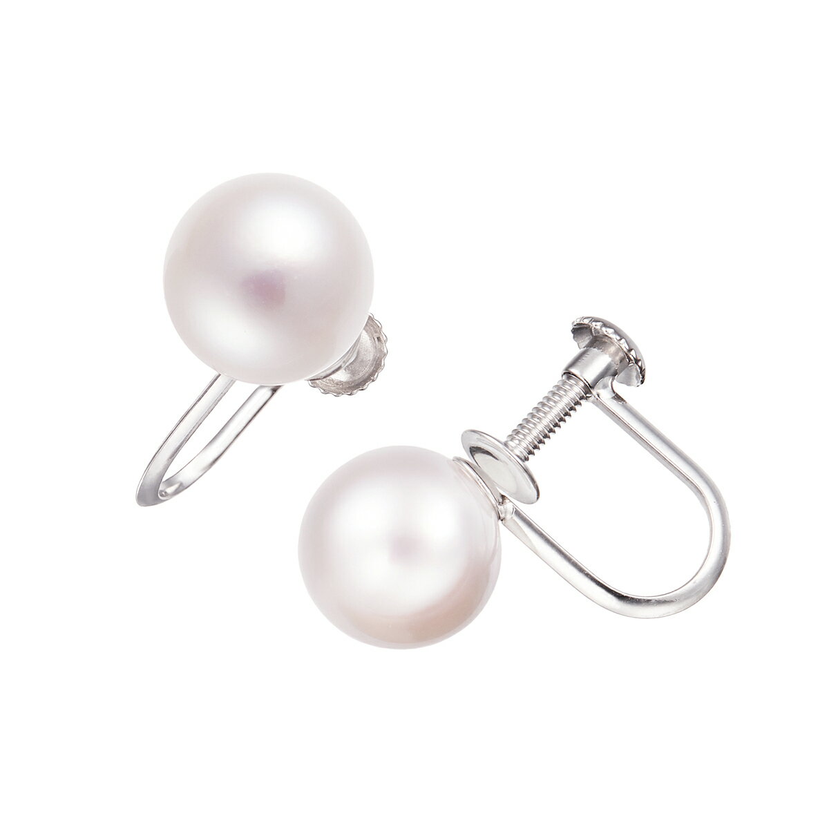 ひとつは持っていたいアコヤ真珠の一粒イヤリング。美しい柔らかなつやめきは、上品で華やかな耳元を演出してくれます。永くお使いいただけるおすすめのアイテムです。地金素材：K10WG使用宝石：アコヤ真珠大きさ（縦×横）：約7.5×7.5mm※サイ...