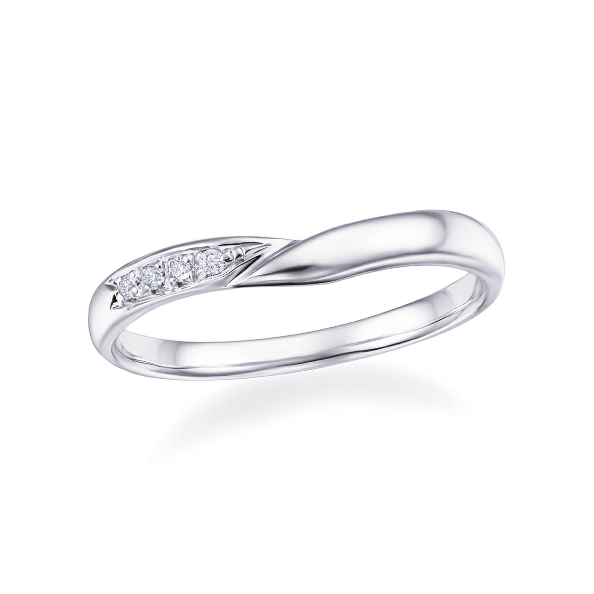 【VINCULUM】ラテン語で「絆」をあらわすウィンクルムは、「より合わせた糸」や「つないだ手」をモチーフにした、ディテールにこだわったデザイン。一本でも、重ねても、手元に華やかさをもたらします。地金素材：Pt950使用宝石：ダイヤモンド幅...