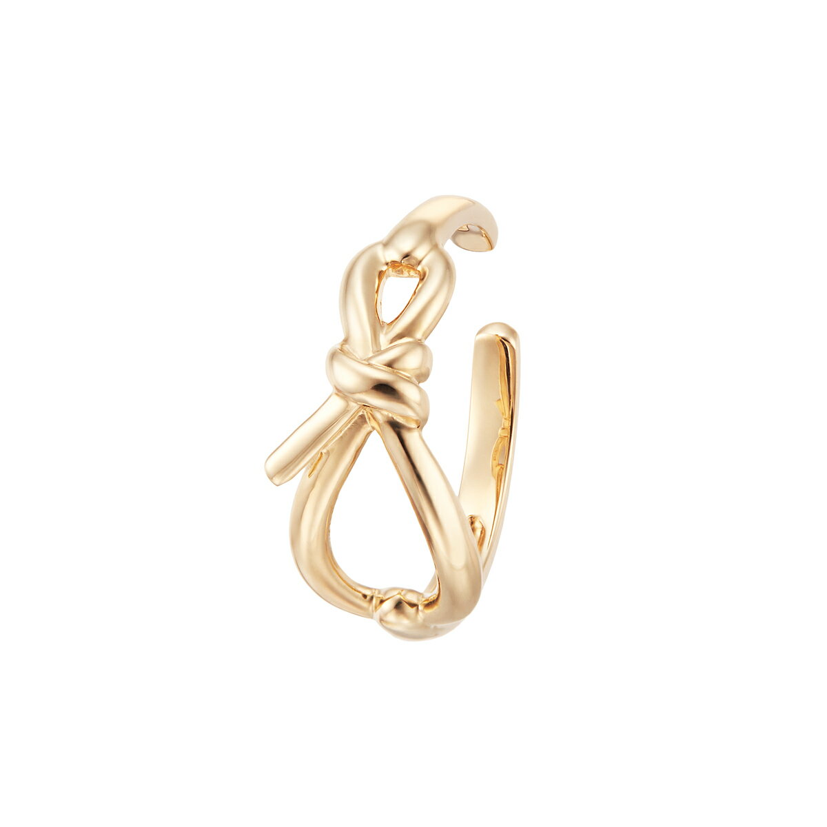 ノット（結び目）をモチーフにしたイヤーカフ。メタルの艶めきが、お顔周りを華やかに魅せてくれます。お手持ちのイヤージュエリーとのコーディネートもおすすめです。ピンキーリング（5号）としても着用できます。お揃いのネックレス、ブレスレット、ピアス...