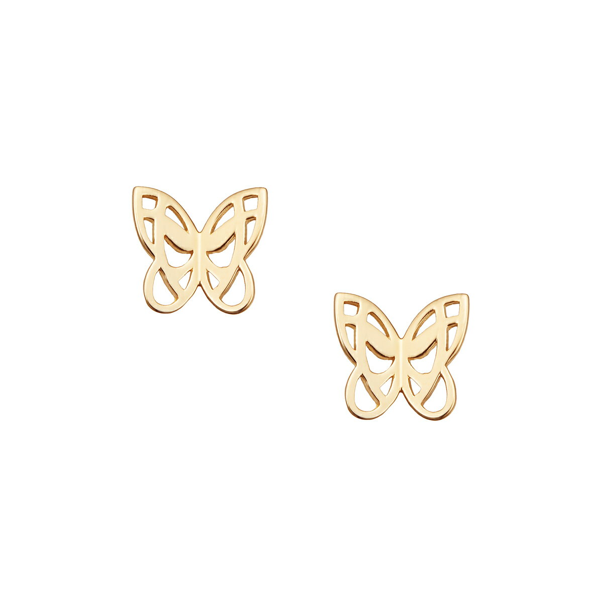 ひらひらと舞う蝶が耳もとを華やかに見せてくれるピアス。キュートなモチーフピアスは、おしゃれのワンポイントにもおすすめ。地金素材：K10YG大きさ（縦×横）：約7×7.5mm※サイズガイドはこちら※有料ケースはこちら