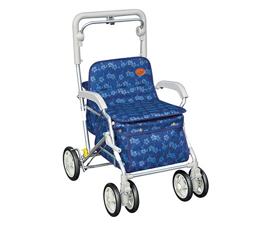 ●型番：No.626なでしこ紺●サイズ（mm）：500×630×845〜925●材質：本体／アルミ、車輪／EVA樹脂（前輪150mm・後輪175mm）、3wayキャスター（固定、左右45度、360度）●重量：5.9kg●座高さ：425mm●...