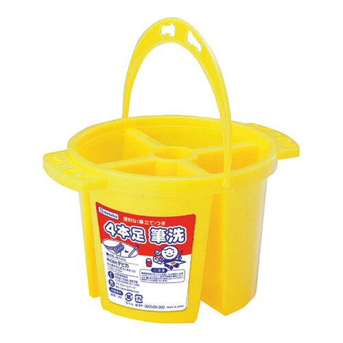 ブラシ付四本足筆洗 020528　デビカ品番【020528】 jtx343792 JAN4904901205280【商品仕様】 ●寸法：幅190（筆立て部分含む）×直径165×高さ110mm●質量[g]：147●材質：ポリプロピレン出荷/包...